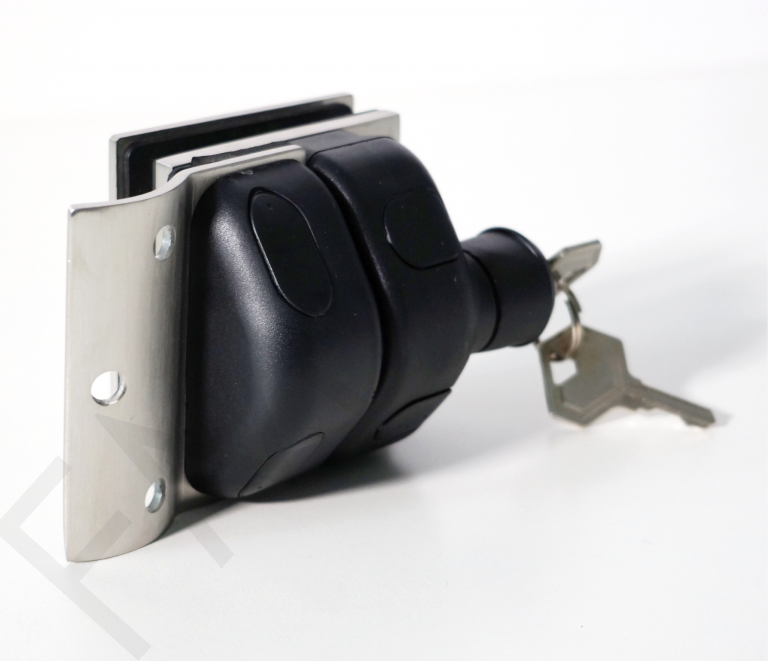 Round Post Glass Fence Lock - Design Source Guide