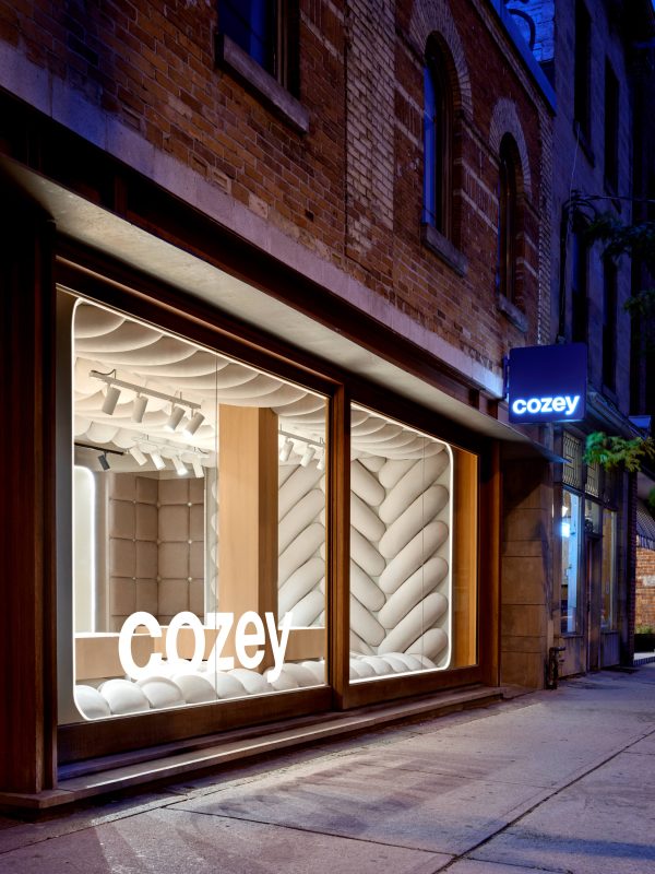 Cozey Flagship Window Showcase, Toronto - Canadian Interiors