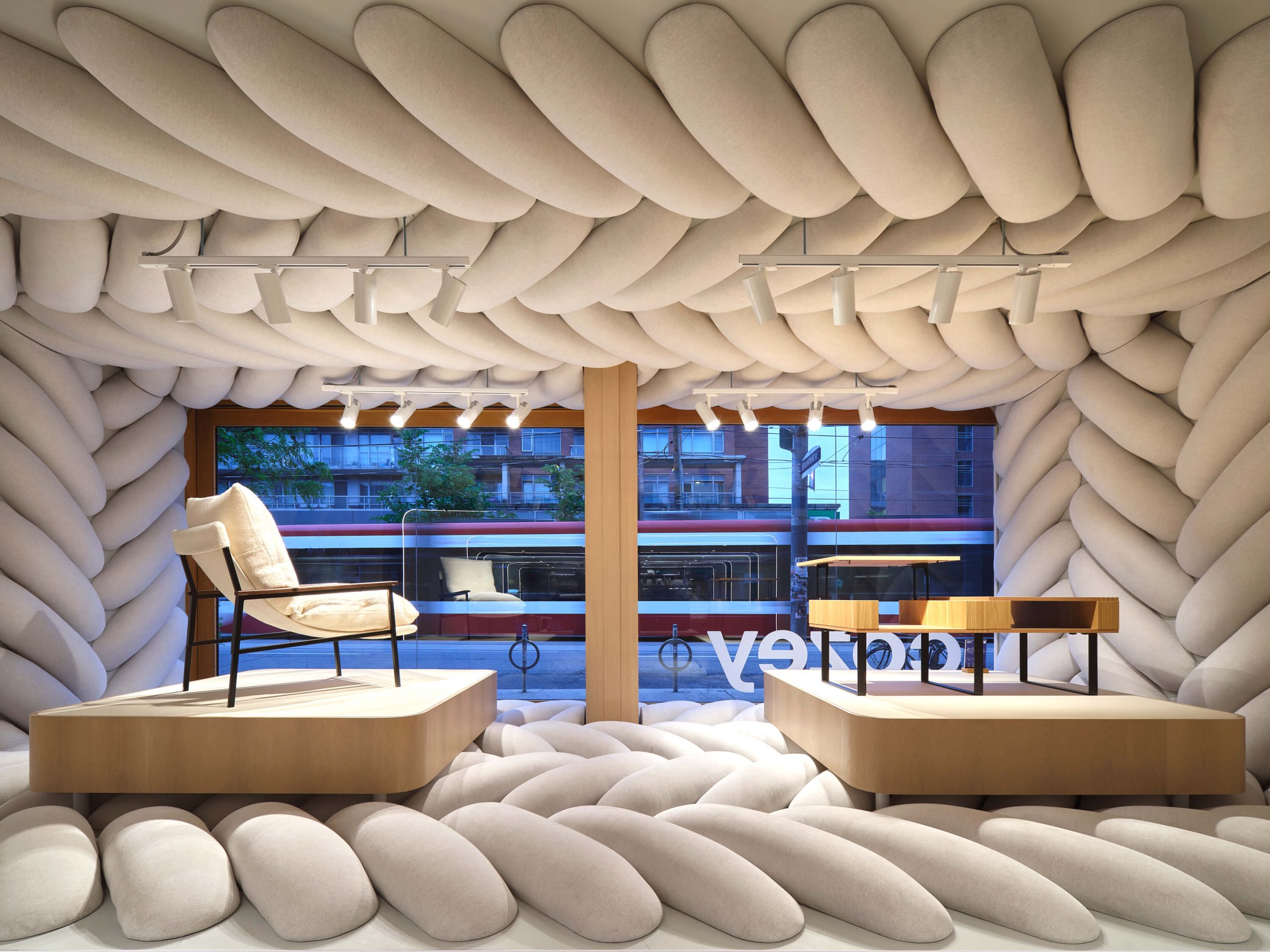 Cozey Flagship Window Showcase, Toronto - Canadian Interiors